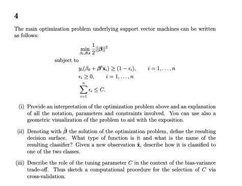 solved the main optimization problem underlying support