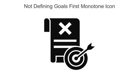 Defining Goals Monotone Icon SlideTeam