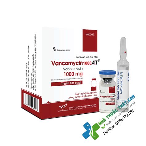 Vancomycin 1000at Hộp 1 Lọ Trị Nhiễm Khuẩn Nặng Hiệu Quả Nhà Thuốc Thật