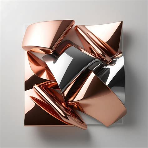 A Dynamic Abstract Background Featuring Glossy Overlapping Geometric Shapes In Metallic Shades