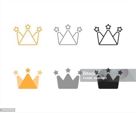 왕관 아이콘 왕관 모자 기호 여왕 왕족 왕족 유명인 축하 표시 벡터 일러스트레이션 Emperor Of Japan에 대한 스톡