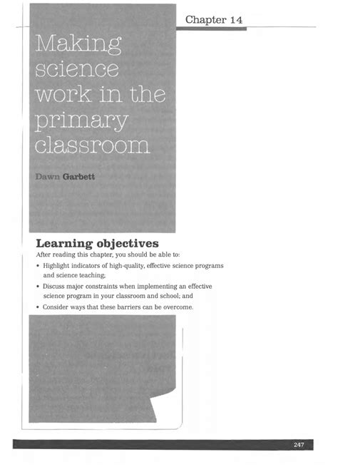 Pdf Making Science Work In The Primary Classroom