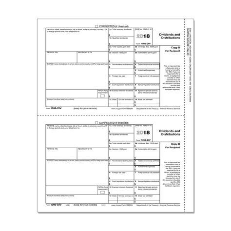 Form 1099 Div Recipient Copy B Copy 2 Mines Press