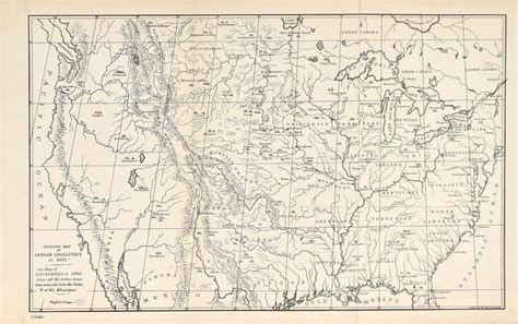 Outline Map of Indian Localities in 1833: Catlin 1886 – The Antiquarium Antique Maps | Quality ...