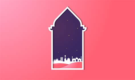 라마단 테마 디자인 종이 컷 스타일 달 모스크 및 별의 추가와 함께 라마단 테마 배경 인사말 카드 웹 커버 템플릿 카드 등에