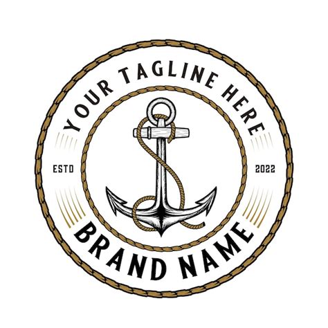 Premium Vector Anchor Vintage Emblem Vector Design Logo
