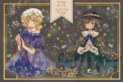 Safebooru 2girls Black Hair Blonde Hair Blush Stickers Brown Eyes