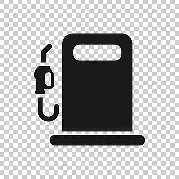 Flat Fuel Pump Icon On White Background Gas Station Concept Vector