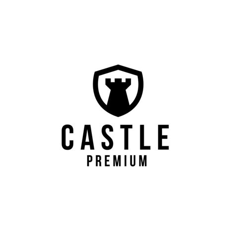 vetor castelo escudo logotipo Projeto conceito modelo ilustração