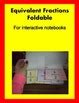 Interactive Notebook Equivalent Fractions Foldable TPT