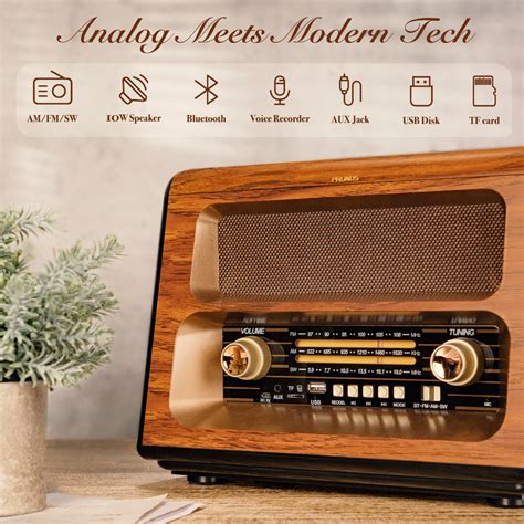 Prunus J 199 Battery Radio Retro Am Fm Sw Vintage Radio Bluetooth Speaker