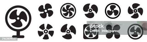 팬 아이콘 세트입니다 인공 호흡기 프로펠러 쿨러 컨디셔너 스톡 벡터 아이콘에 대한 스톡 벡터 아트 및 기타 이미지 아이콘 선풍기 전기 설비 선풍기 개인 장식품
