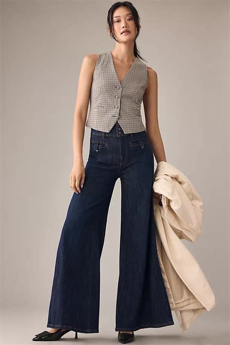 Pilcro High Rise Wide Leg Trouser Jeans Anthropologie