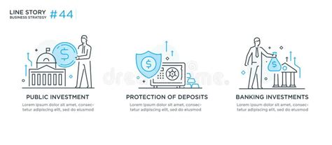 Set Of Illustrations Concept With Business Concept Workflow Growth Graphics Stock Vector