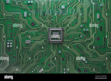 Computer Motherboard With CPU Circuit Board System Chip With Core Processor Computer