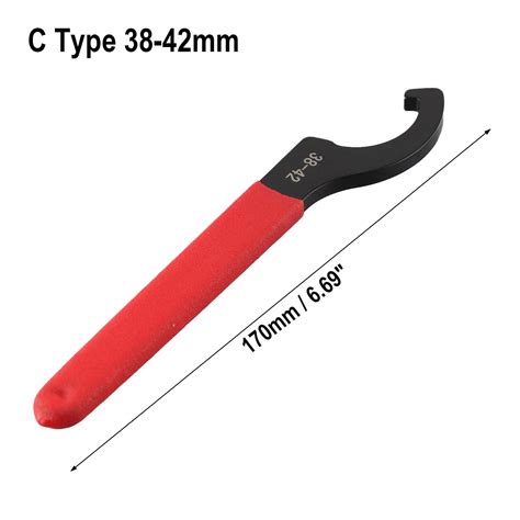 c hook spanner wrench with non slip rubber handle for 38 42mm round