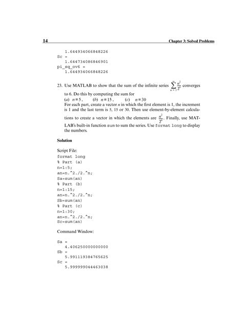 Solution Of Matlab Chapter 3 Pdf Programming Languages Computing