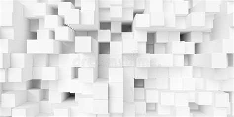 Random Height Scaled Cubes Or Boxes Perspective View Geometry Background Wallpaper Banner Flat