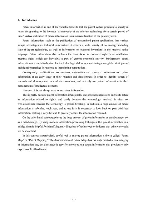 Introduction To Patent Map Analysis2011 Pdf Desktop Publishing
