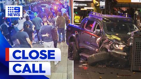 Cctv Footage Captures Moment Crowd Of People Survive Horror Crash In