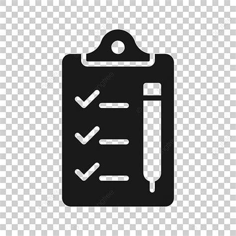 Flat Todo List Icon On White Background With Check Mark Vector