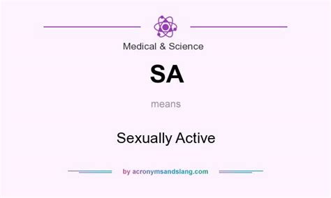 SA Sexually Active In Medical Science By AcronymsAndSlang Com