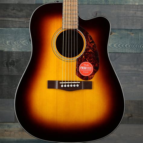 Fender Cd 140sce Dreadnought Walnut Fingerboard Sunburst Wcase