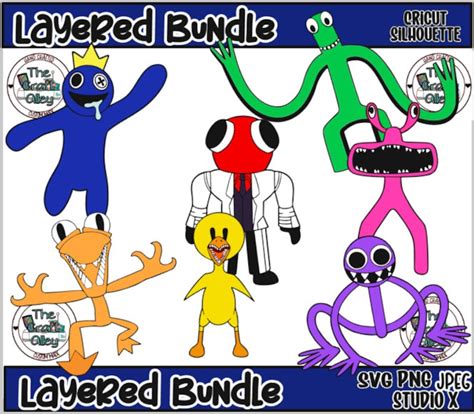 Layered SVG BUNDLE Rainbow Friends Roblox Game Png Jpeg Etsy