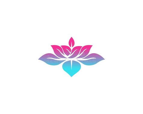 Abstract Lotus Flower Logo Design Concept Stock Vector Illustration