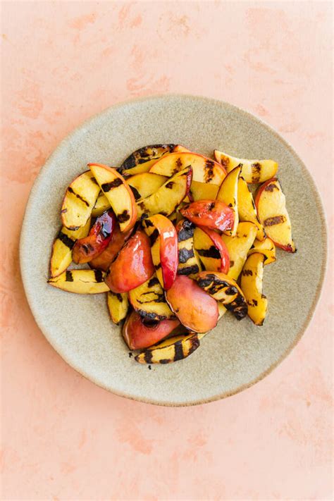 Grilled Peach Summer Salad With Dairy Free Feta Fresh Water Peaches