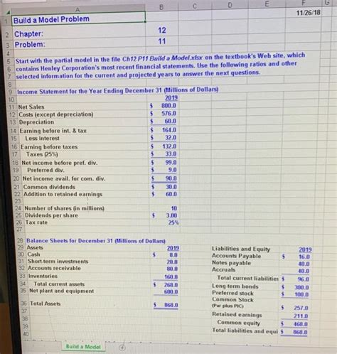 Solved Start With The Partial Model In The File Ch12 P11