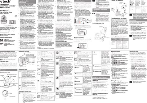 VTech Telecommunications 80 9138 01 2 4GHz Frequency Hopping Spread Spectrum Video Baby Monitor