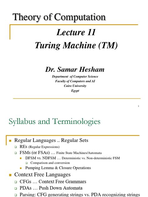 Lecture 11 Tms Pdf Automata Theory Models Of Computation