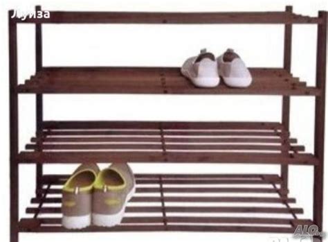 Дървена етажерка за обувки на 2 или 4 нива Друга мебел Мебели за дома и офиса Бургас Д