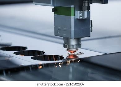 Cnc Milling Machine Processing Laser Cutting Stock Photo 2216502807