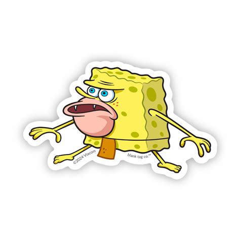 The Caveman Spongebob Meme Sticker