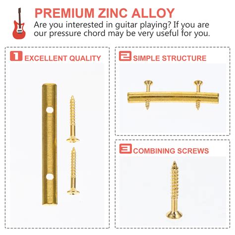 3 Sets Guitar String Retaining Rods Zinc Alloy Electric Guitar Pressure Chords