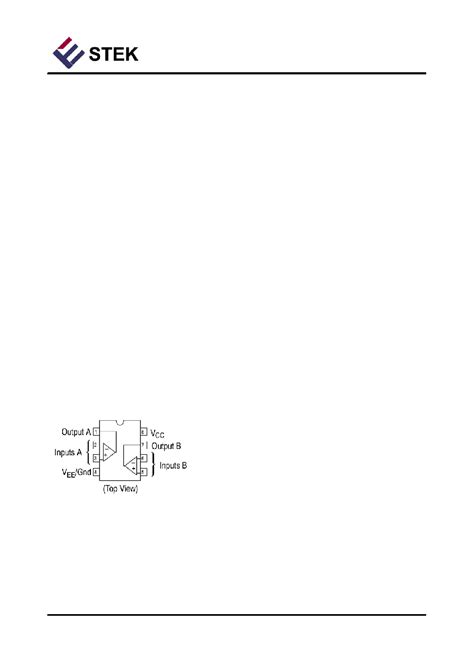 Et Lm358 Datasheet16 Pages Estek Dual Operational Amplifiers