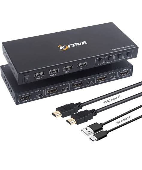 Kceve Hdmi 4 X 1 Kvm Switch Computers Tech Parts Accessories Cables Adaptors On Carousell
