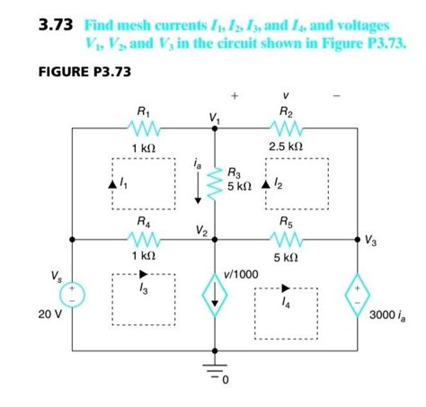 Solved 357 Find Mesh Currents I1i2 And I3 And Node