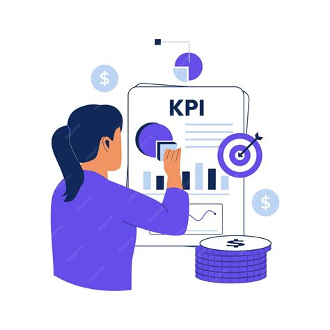 Концепция иллюстрации ключевых показателей эффективности Kpi Премиум векторы