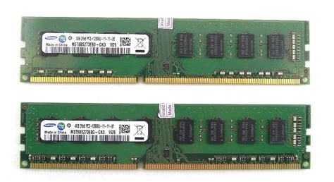 Модуль оперативной памяти Samsung для ПК Ddr3 8gb 2x4gb 1600 Dimm Pc3