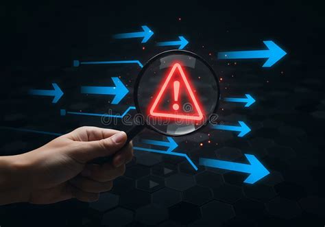 Cybersecurity Threat Detection Magnifying Glass Analyzing Digital Risk