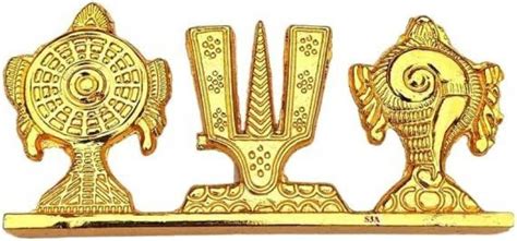 Banaras Box Shankh Chakra Namah Showpiece Shankha Chakra Tilak