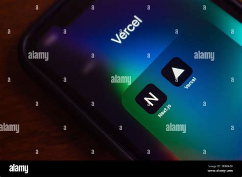 Conceptual Image Of Next Js And Vercel Icons Seen In An IPhone Vercel Inc Is An US Cloud PaaS