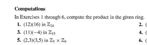 solved computations in exercises 1 through 6 compute the