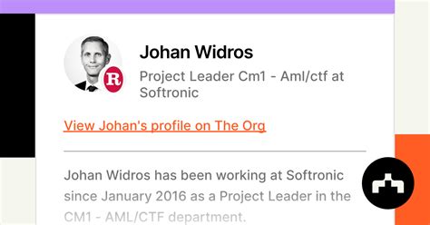 Johan Widros Project Leader Cm1 Amlctf At Softronic The Org