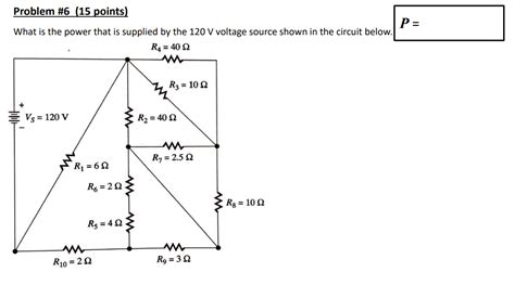 Solved Problem Points What Is The Power That Is Chegg