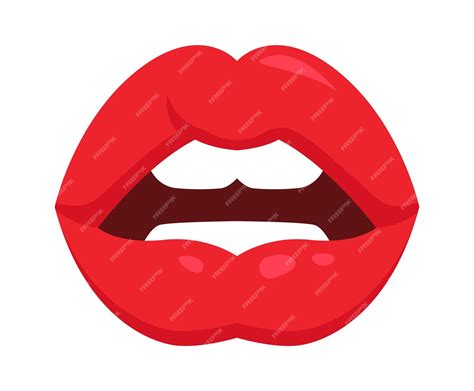 Premium Vector Female Talking Mouth Vector Illustration