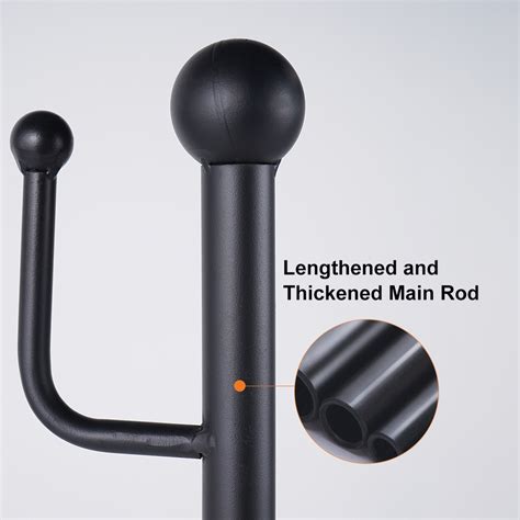 67 Modern Chic Metal Freestanding Coat Rack Marble Base In Black